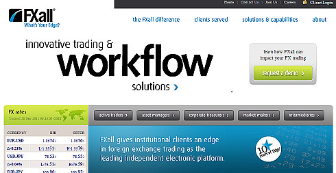 FXall:全球电子外汇交易一站式解决方案提供商 FXall是一家全球电子外汇交易解决方案提供商，目前在全球拥有超过1000多家机构投资者 ...