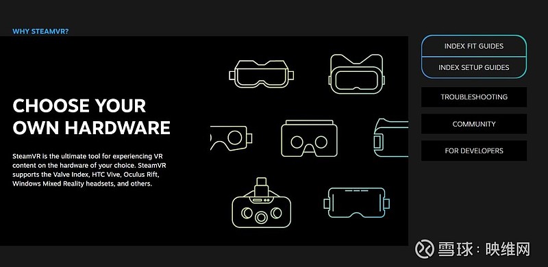 全新SteamVR官网上线，HTC Vive元素难见踪影 查看引用和消息源请点击：映维网官网首页只留下Valve Index导航（映维网 ...