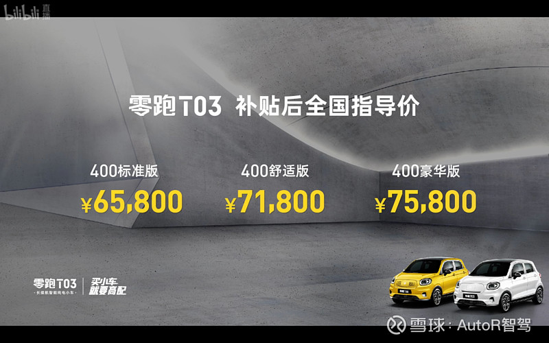 零跑T03：开始接受市场的检验 零跑 T03是A00 级纯电车市场上续航最长的车型，NEDC续航 403 km，配置了 36.5kWh 的 宁德时代 N... - 雪球