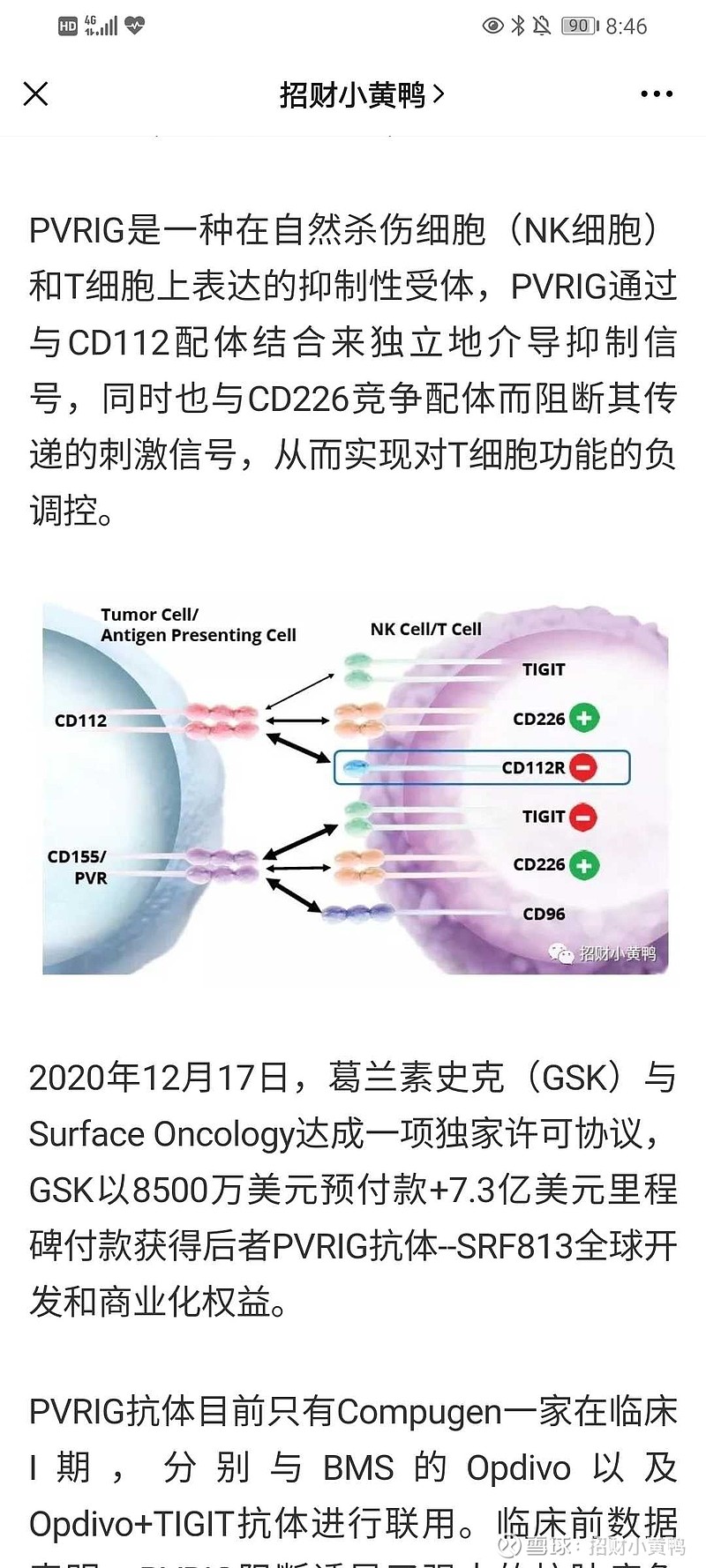 宝藏男孩的js009很快要IND了。靶点，PVRIG（也称为CD112R）。PVRIG是一种在自然杀伤细胞（NK细胞）和... - 雪球
