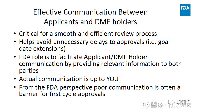 FDA 培训PPT：DMF有效沟通策略 点击上方的 行舟Drug 添加关注DMF有效沟通策略 CDR David Skanchy --主任 ...