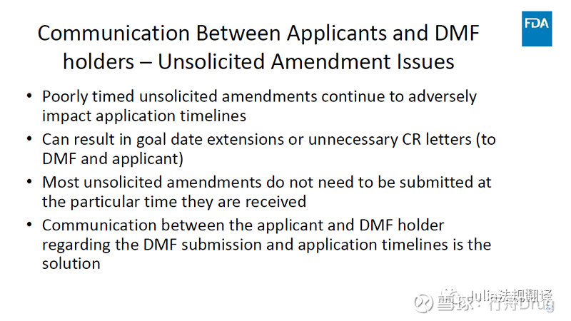 FDA 培训PPT：DMF有效沟通策略 点击上方的 行舟Drug 添加关注DMF有效沟通策略 CDR David Skanchy --主任 ...