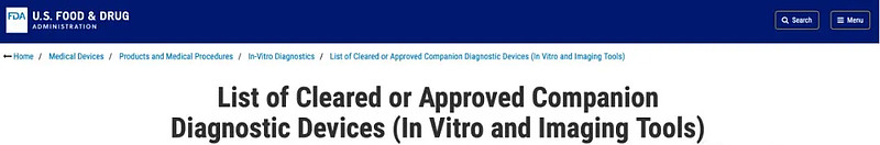 一文读懂伴随诊断，盘点FDA所有获批CDx产品 肿瘤的精准治疗大致两种：一是通过靶向治疗药物，通过靶向结合肿瘤细胞中特定的基因突变位点，使肿瘤 ...