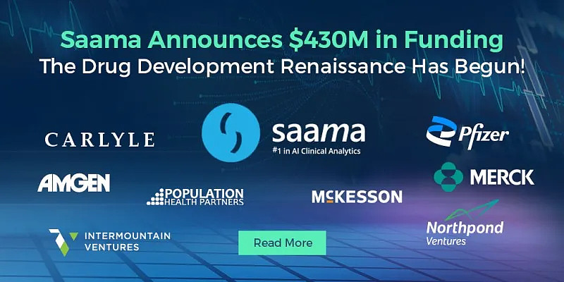 AI驱动临床云平台Saama获得凯雷等4.3亿美元战略投资 近日，加利福尼亚州，Saama Technologies, Inc.宣布，由全球 ...