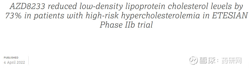 PCSK9丨阿斯利康AZD8233商业化道路崎岖 近日， 阿斯利康 公布了其靶向PCSK9抑制剂AZD8233（ION 449）在 ...