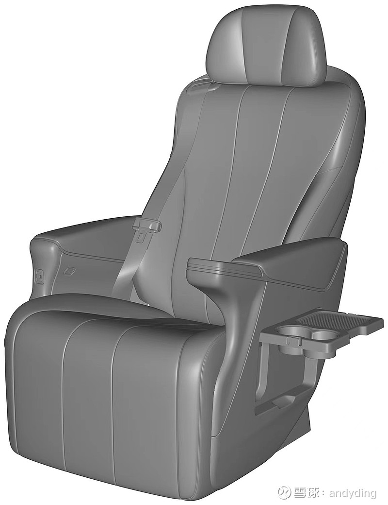 $比亚迪(SZ002594)$ 腾势D9座椅专利公布，亮点是侧面有小桌板可以折叠出来。 - 雪球