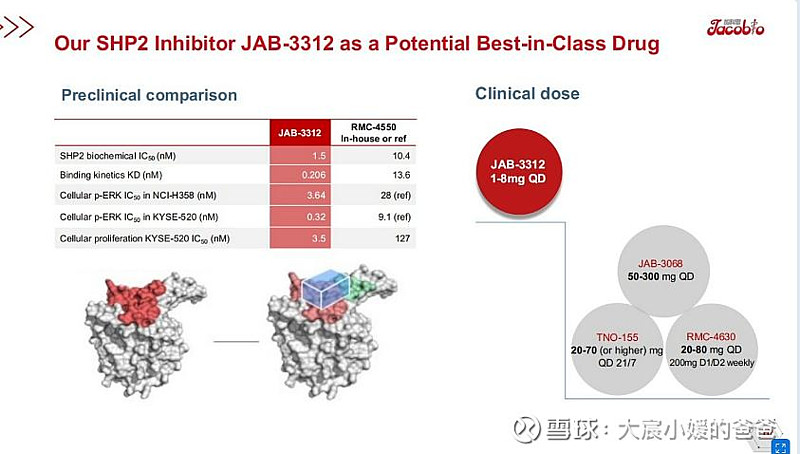$加科思-B(01167)$ 诺华制药 公司的1类化药，SHP2变构抑制剂——TNO155属于第一代产品，和 加科思 3... - 雪球