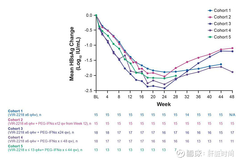 AASLD2022：在研乙肝新药VIR-2218 ± PEG-IFNa 治疗慢乙肝数据公布 VIR-2218是一种正在研究的 N-乙酰半乳糖胺 ...