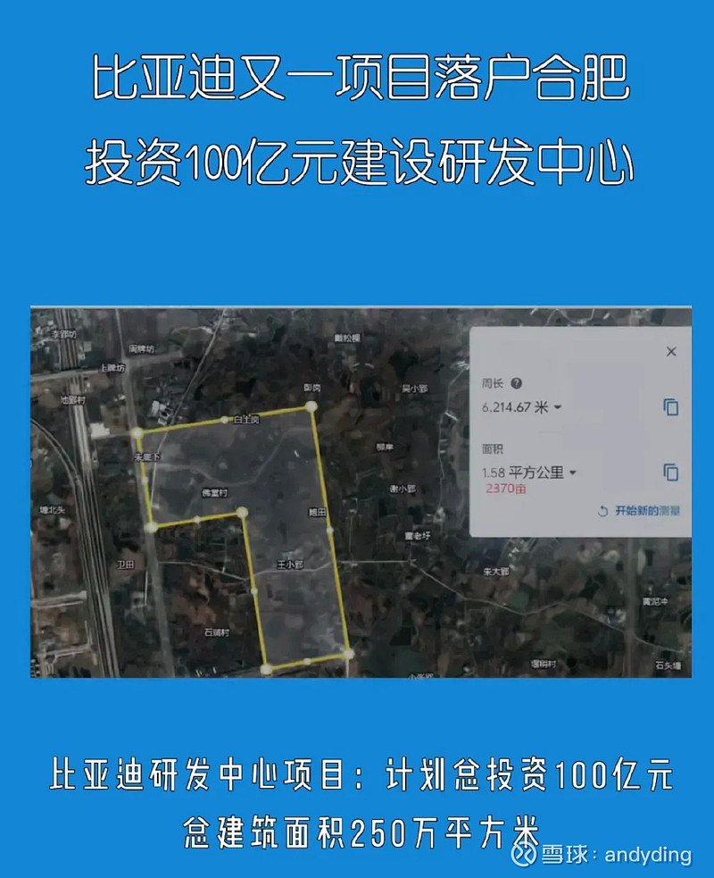 $比亚迪(SZ002594)$ BYD合肥研发中心，是继深圳、西安（在建）后， 比亚迪 在全国设立的第三个（乘用车）研发... - 雪球