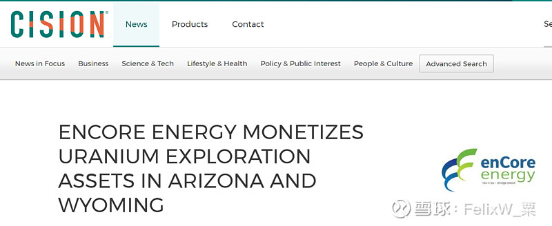2022-11-03【天然铀】enCore Energy向Nuclear Fuels Inc.出售位于美国亚利桑那州和怀俄明州的铀矿资产 ...