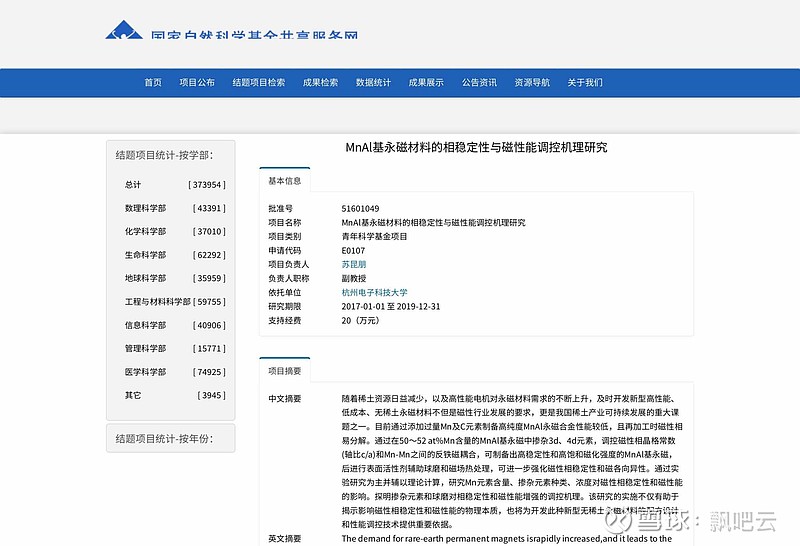 $特斯拉(TSLA)$ 宣布下一代永磁电机不使用稀土，看看咱们也有研究。《MnAl基永磁材料的相稳定性与磁性能调控机理研... - 雪球