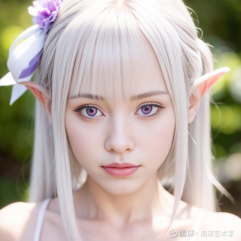 Cosplay还是走RE0的唯美路线吧，所以新聘任了AI Coser爱蜜莉雅碳。这白毛+精灵谁顶得住？ - 雪球