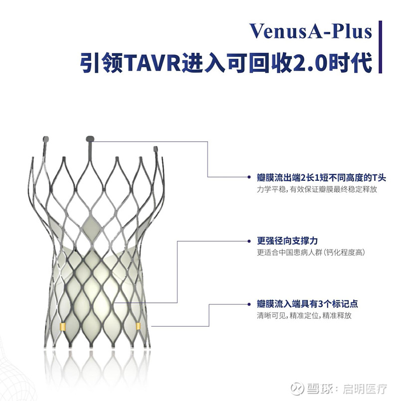 中国首款可回收TAVR器械VenusA-Plus®三年期临床数据发布，对二叶瓣患者治疗效果优异 NEWS 近日，杭州启明医疗器械股份有限公司 ...