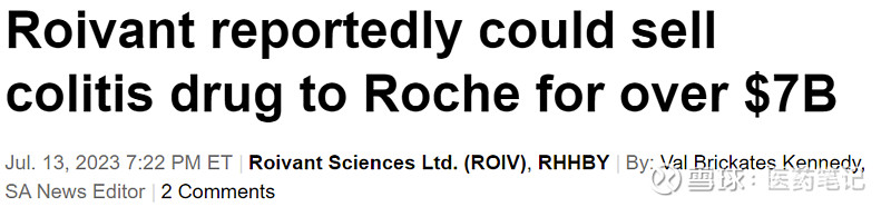 超70亿美元：Roivant炎症性肠病TL1A抗体或授权给罗氏 Armstrong 2023年7月12日，据华尔街日报消息， Roivant ...