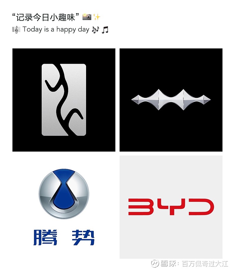 比亚迪集团四大汽车品牌logo全部亮相，分别承担不同的使命！ 随着方程豹汽车的logo正式官宣，比亚迪集团旗下所有品牌均全部亮相！ 四大品牌 ...