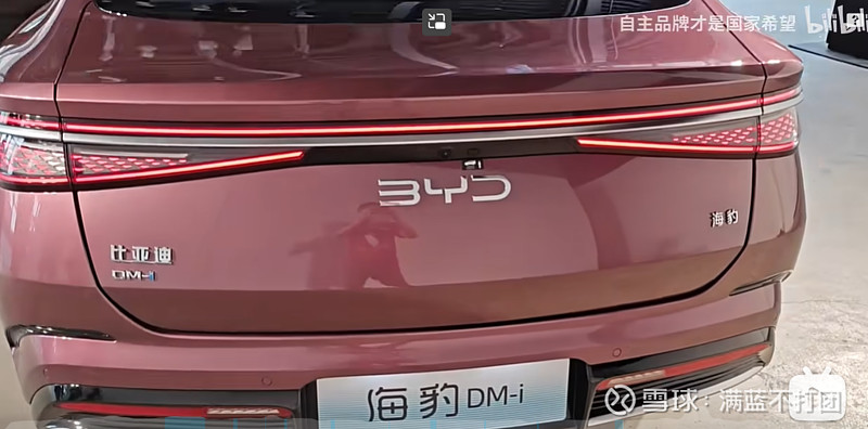 $比亚迪(SZ002594)$ 海豹dmi最大的进步是尾部标识的改变，不再是强行解释的build your dream了... - 雪球