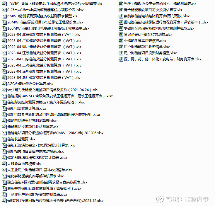 20MWh储能EPC总承包工程报价表 该EXECL文档为某风电场10MW/20MWh储能示范项目EPC总承包工程报价表，包含23个工作表（如下）： 工料价格计... - 雪球