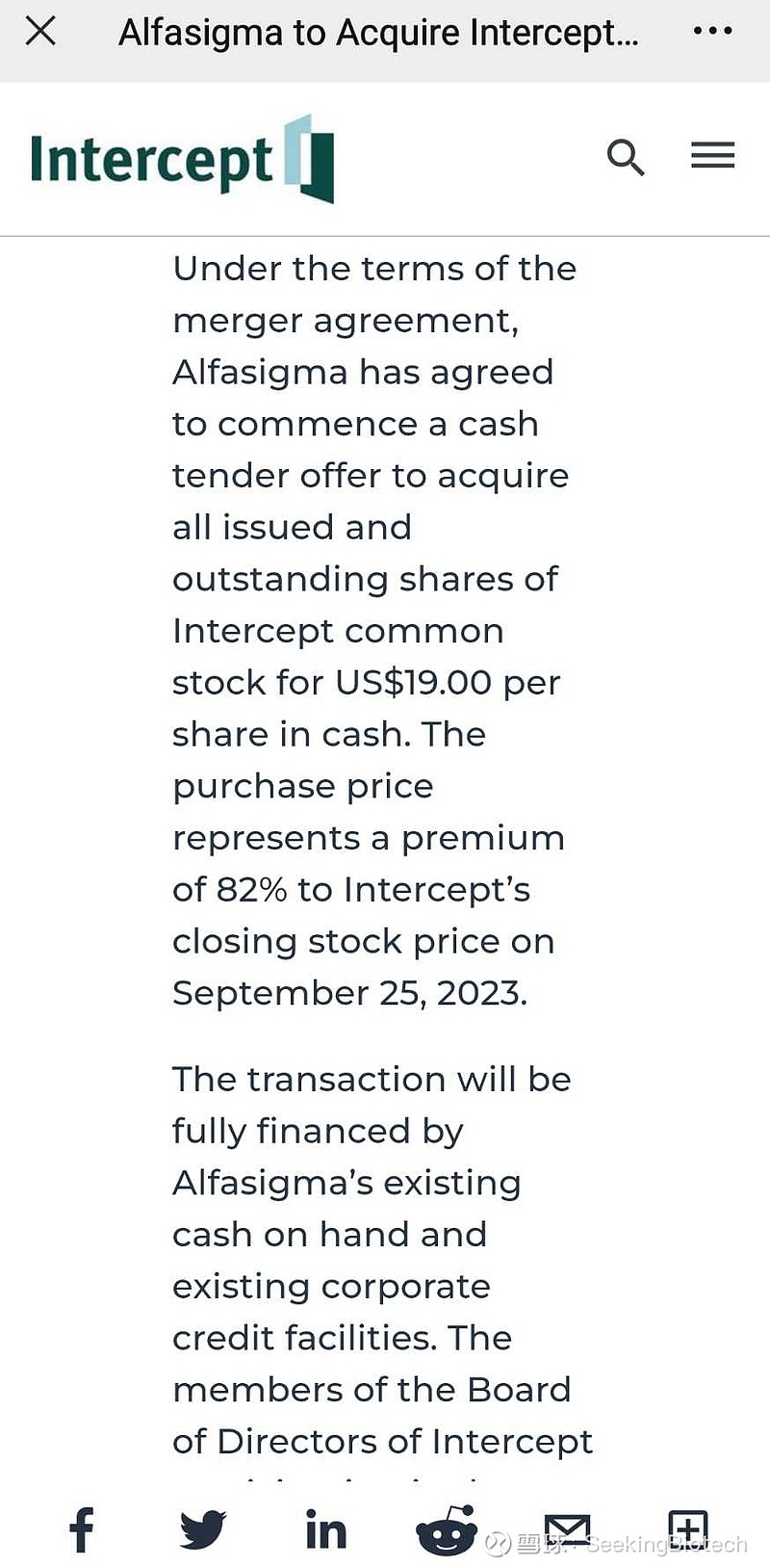 阿尔法西格玛制药公司（Alfasigma S.p.A.）是一家立足于意大利的国际化制药公司。收购奥贝胆酸原研企业Inte... - 雪球