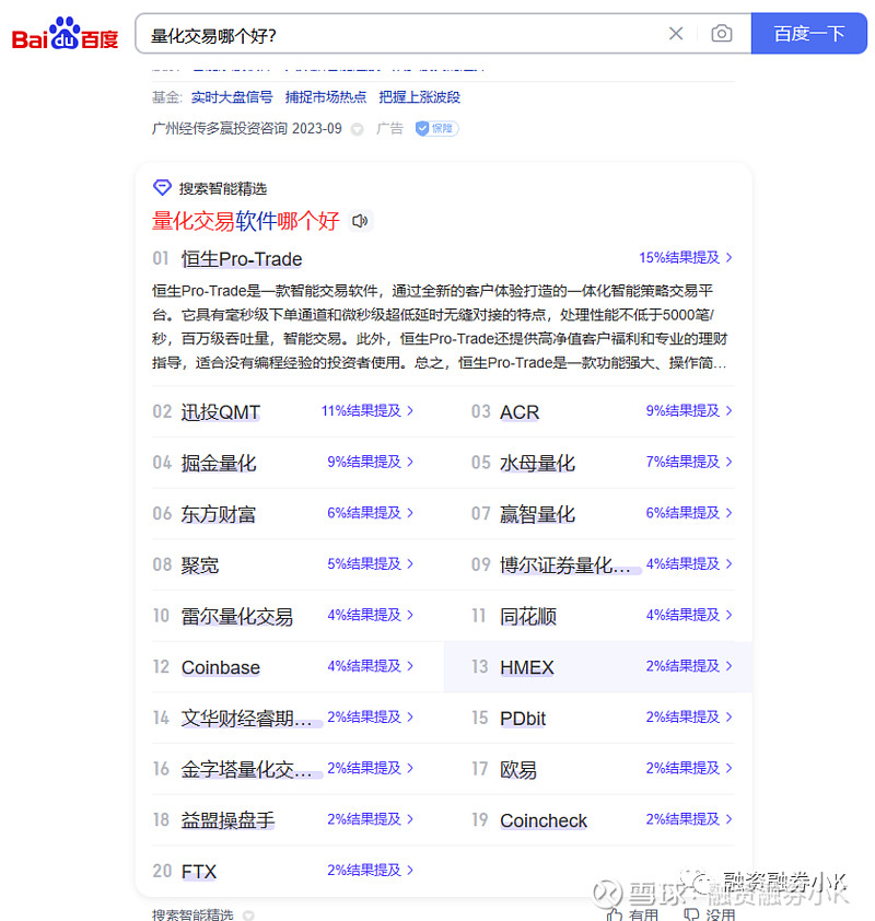 量化软件Ptrade，只做分享，不含营销 量化交易是一种利用数学模型和统计分析方法进行投资交易的策略。它通过收集和分析大量的历史市场数据，运用统计学、机器学习和人... - 雪球