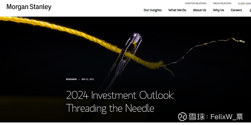 2023-11-22 Morgan Stanley: 2024 Investment Outlook: Threading the ...