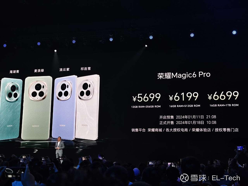 维信诺/京东方/天马供OLED屏！荣耀Magic 6 / Pro/Magic V2 RSR... 1月11日晚19:30，荣耀举行了荣耀 Magic6 系列及荣耀保时捷设计新品发布会，荣耀 ...