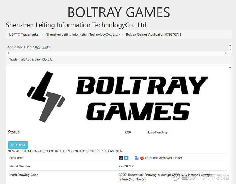 雷霆又成立了一家base在新加坡的子公司，叫boltray games，负责旗下产品全球发行。不晓得这和之前在香港负责海... - 雪球