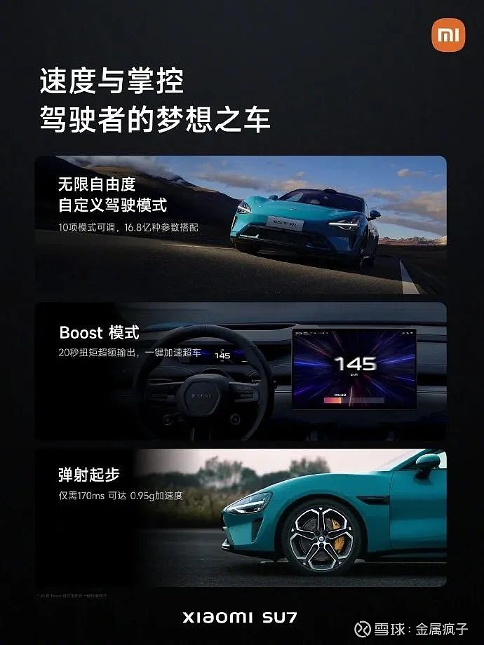小米汽车称拥有16.8亿种驾驶模式？嗯？嗯！ 这，是一篇脑洞文背景如下 小米 汽车公布《答网友一百问（完整版）》。在回应网友“小米SU7有哪些驾驶模式”的问题时。小米... - 雪球