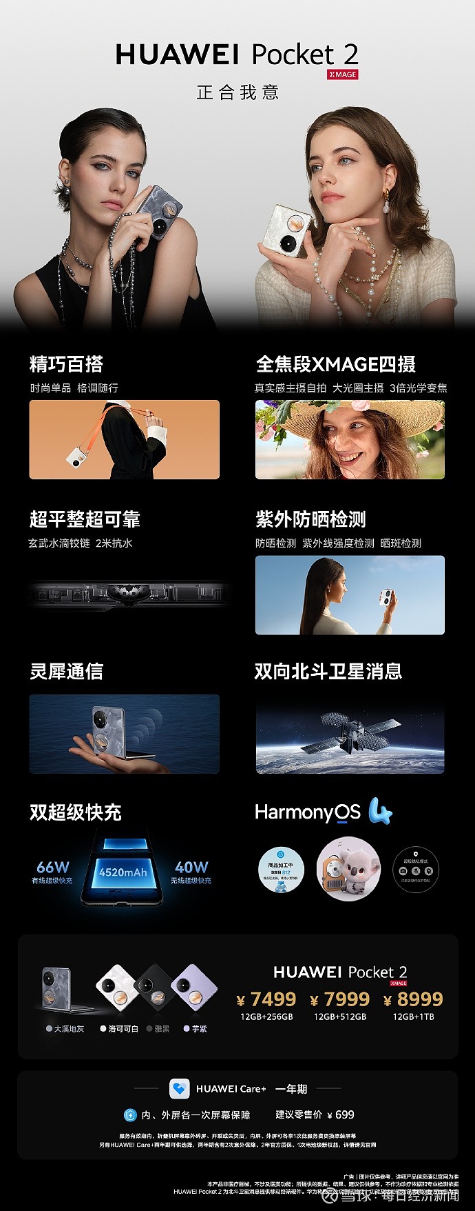 7499元起！华为Pocket 2小折叠手机发布！余承东最新发声！折叠屏概念股大涨，这家公... 据华为手机官微22日消息，华为发布新一代旗舰小折叠手机Pocket2，支持双向北斗卫星消息等 ...