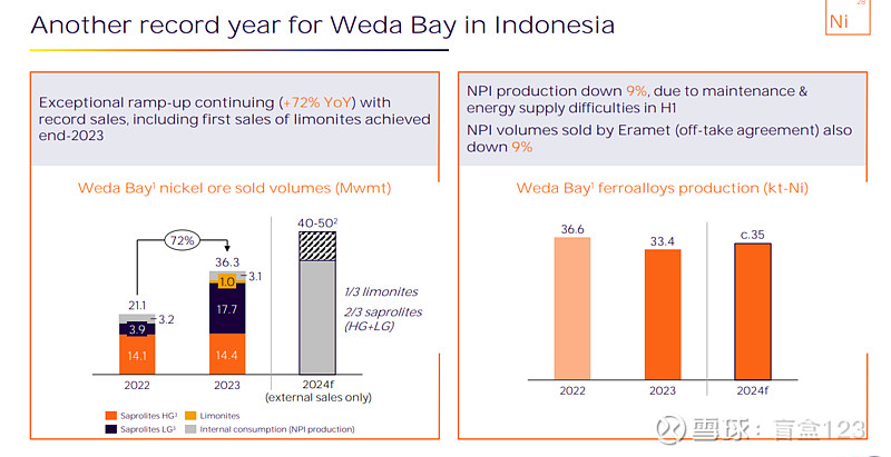$华友钴业(SH603799)$ wedabay-目前印尼最赚钱的镍矿。根据持有wedabay镍矿38.7%的 Eram... - 雪球