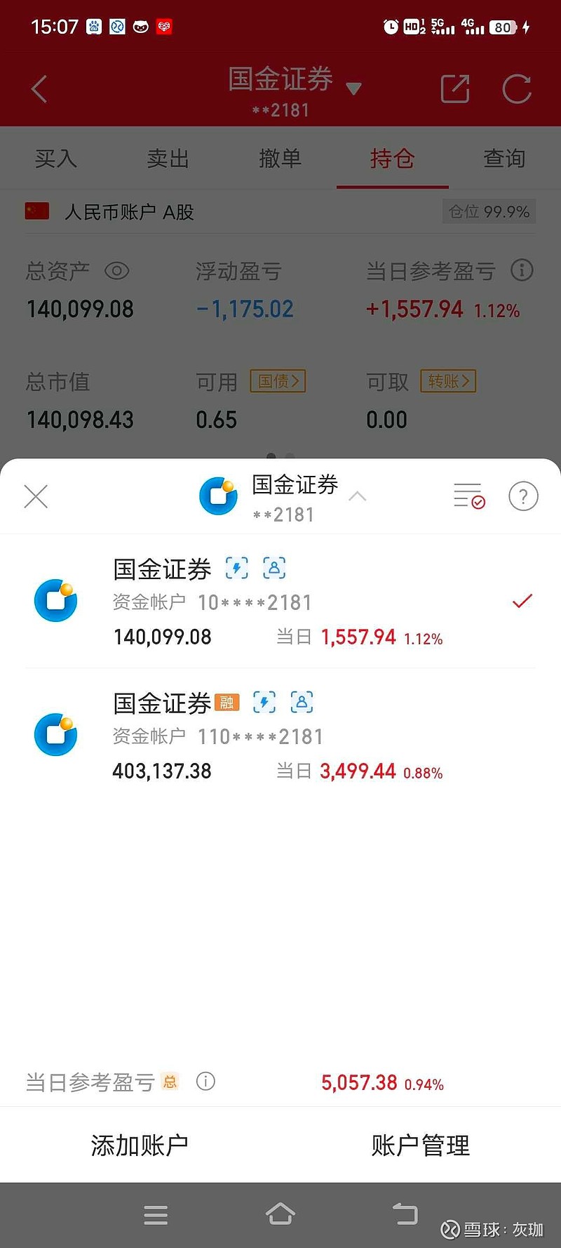 20240402 本金508000今日收盘531729今日盈利5057 约0.94％目前持有102支股票 1支港股 持仓接近100％总盈利 ...