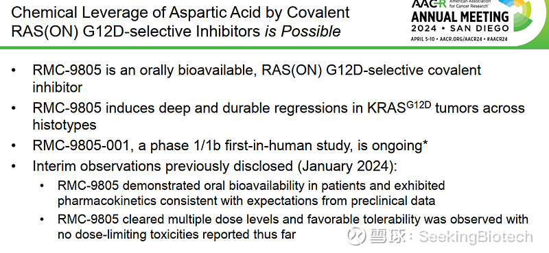 Discovery of RMC-9805, an Oral, RAS(ON)KRAS G12D-Selective C... - 雪球