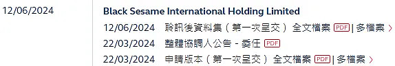 黑芝麻智能，再一家特专科技公司通过IPO聆讯，或月底香港上市，中金、华泰联席保荐 $小米集团-W(01810)$ $腾讯控股(00700)$ $吉利汽车(00175)$ 2024年6月12日 ...