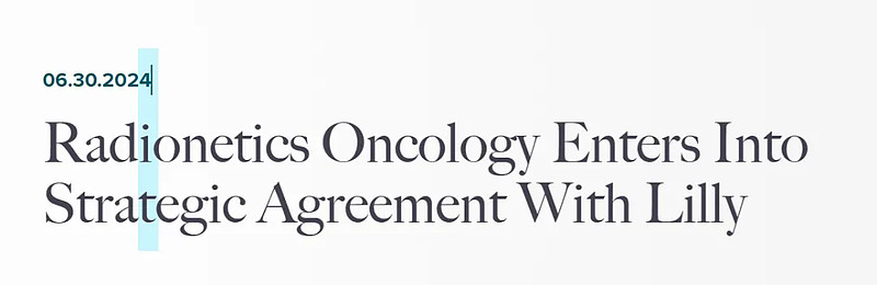 继续加码核药赛道！礼来1.4亿美元首付款引进靶向GPCR放射性药物 6月30日，Radionetics Oncology宣布，已经与 礼来 ...