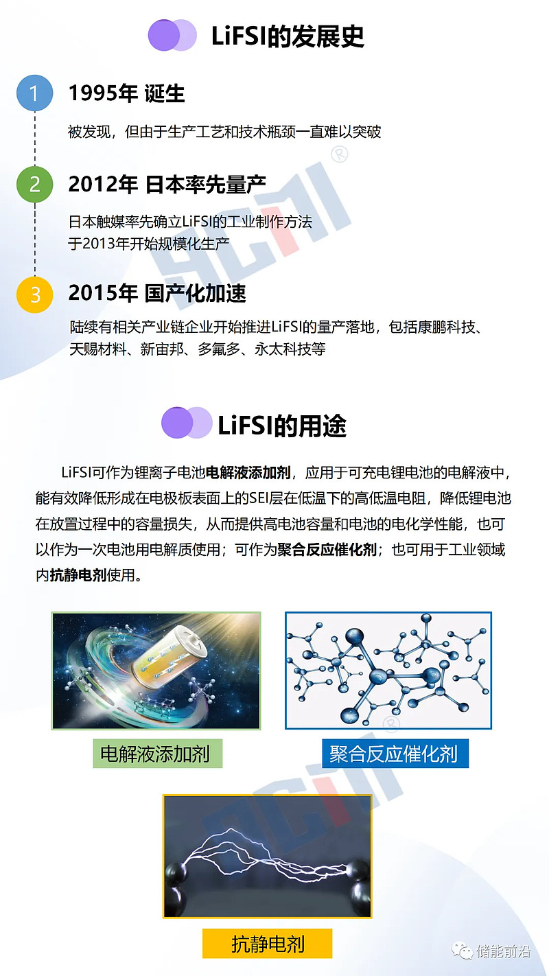一张图看懂LiFSI——下一代电解液的主角！ 该文转自：上芃电气本文直接复制，未作删改。六氟磷酸锂为目前最广泛使用溶质，但其仍存在热稳定性差，遇水易生成腐蚀性氢氟酸，... - 雪球