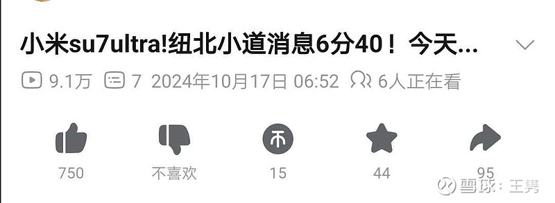 小道消息 小米 su7u版原型车的成绩～6分40！ 比和猜的多用了15秒，但也在范围内了，太强了！（前提是真跑到6分40）看下面还... - 雪球