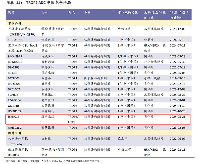 决战JSKN016------他日若遂凌云志 敢笑黄巢不丈夫之七（TROP2 HER3 ADC的竞争格局） $康宁杰瑞制药-B(09966 ...