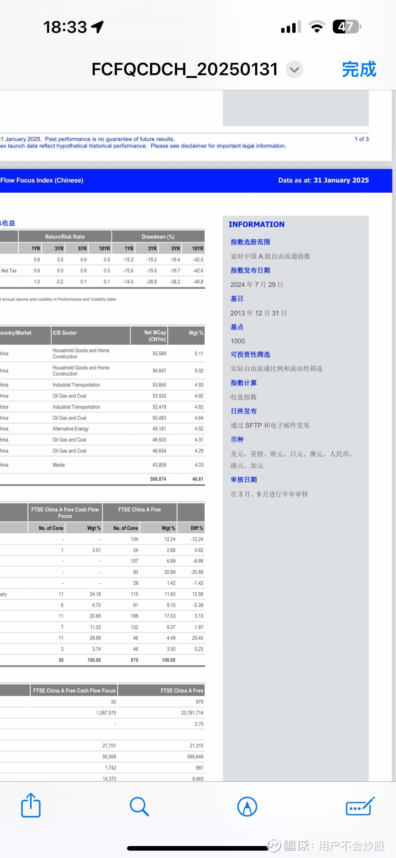 $自由现金流ETF(SZ159201)$ $现金流ETF(SZ159399)$ 两只指数真实数据还不到半年。 - 雪球