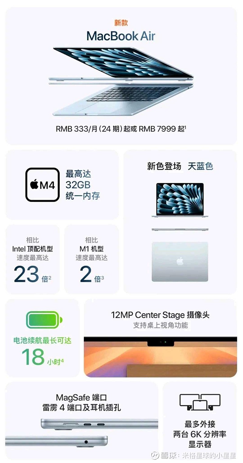 苹果 发布M3 Ultra Mac Studio可部署满血版DeepSeek R1，还有M4 Macbook air苹果... - 雪球