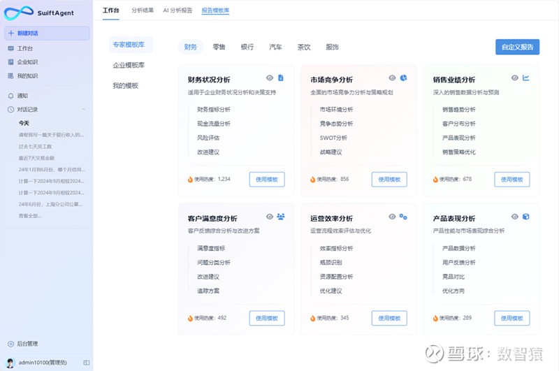 不止ChatBI，数势科技SwiftAgent 3.0重磅升级！ 当生成式AI浪潮席卷B端市场，企业数据分析领域正上演着一场没有硝烟的江湖争霸。大厂派系携 资源优势 “跑马圈地”，传统B ...