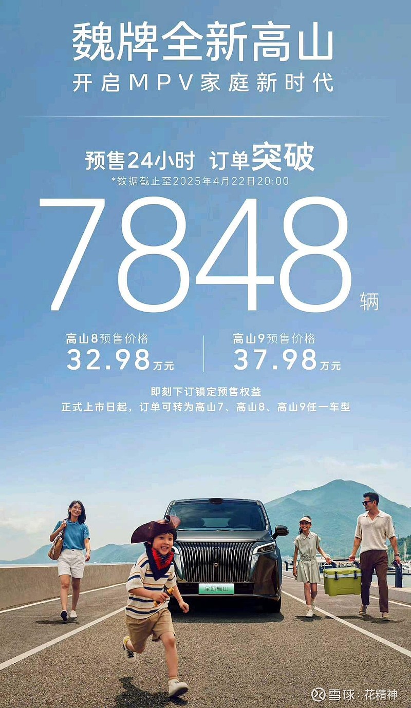 $长城汽车(SH601633)$ $比亚迪(SZ002594)$ 全新高山24小时预售7848台，开局不错，说人话，做实... - 雪球