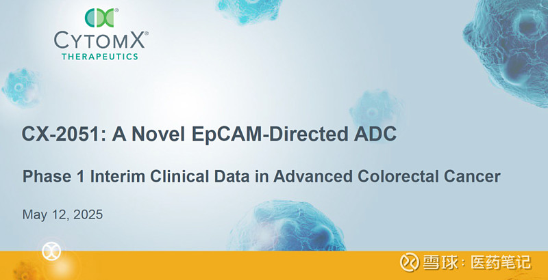 Cytomx大涨50%：EpCAM ADC末线结直肠癌获得优异疗效 Armstrong 2025年5月12日，前抗体先驱Cytomx Therapeutics 公布今年一季度财报，同时公 ...