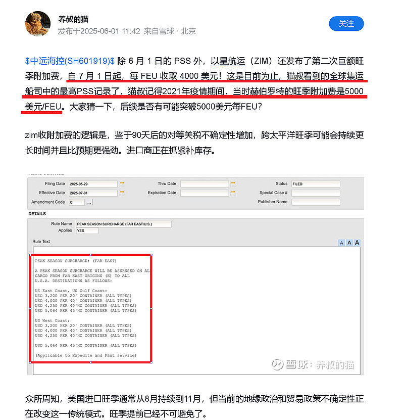 SCFI与CCFI指数变化及其对中远海控业绩的影响预测 $东方海外国际(00316)$ $中远海控(01919)$ $中远海控(SH601919)$ 这是天工依据运价指数做出的... - 雪球