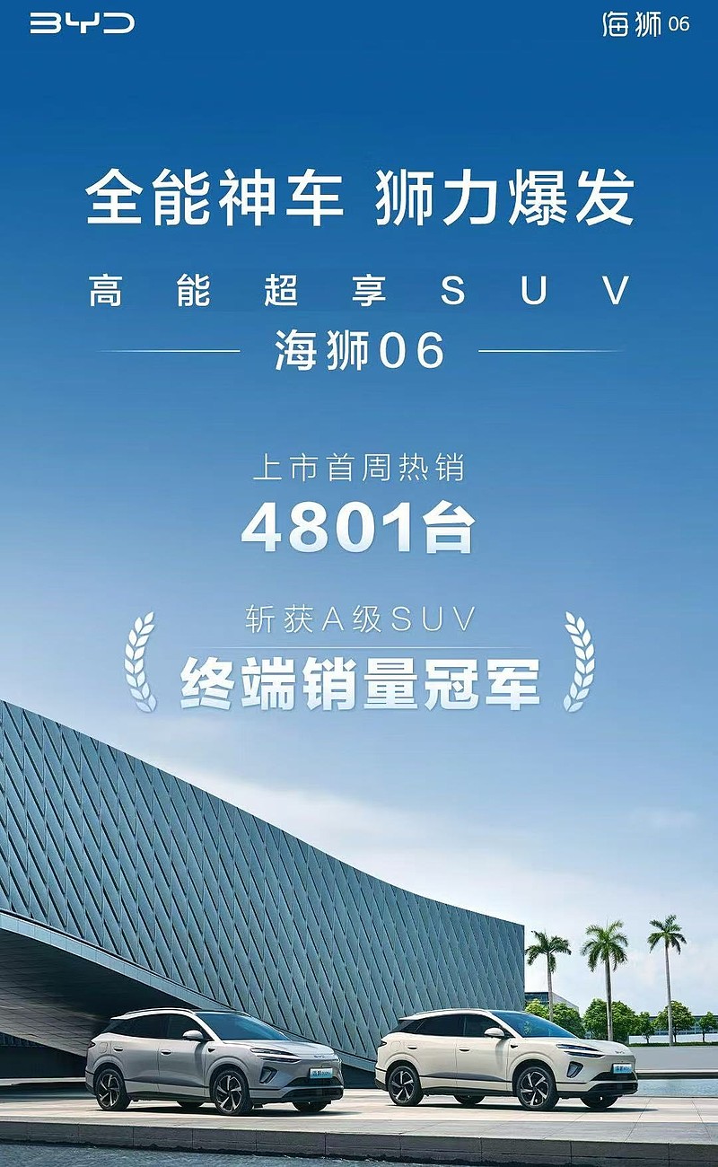 $比亚迪(SZ002594)$ 依我看海狮有全球顶流大ip的潜力。07在海外已经是爆款了，06和05目前在国内也是势头正... - 雪球