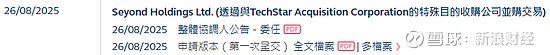 Seyond 图达通，拟借壳SPAC香港上市，视同IPO，递交上市申请 来源：市场资讯 来源：瑞恩资本RyanbenCapital 2025年8月26日，TechStar Acquisi ...