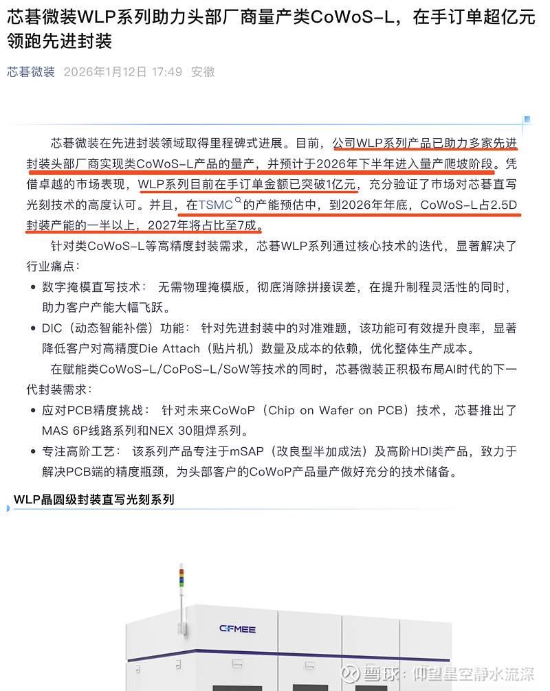 台积电CoWoS技术学习和核心公司研究 一、技术科普：CoWoS（Chip-on-Wafer-on-Substrate）是 台积电 （TSMC ...