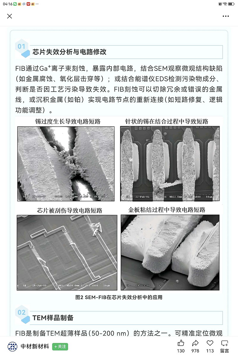 鲁汶仪器之一聚焦离子束（FIB）是一种利用高能离子束（如镓Ga+或氦He+）进行纳米级加工的技术，通过离子束与样品的相互... - 雪球